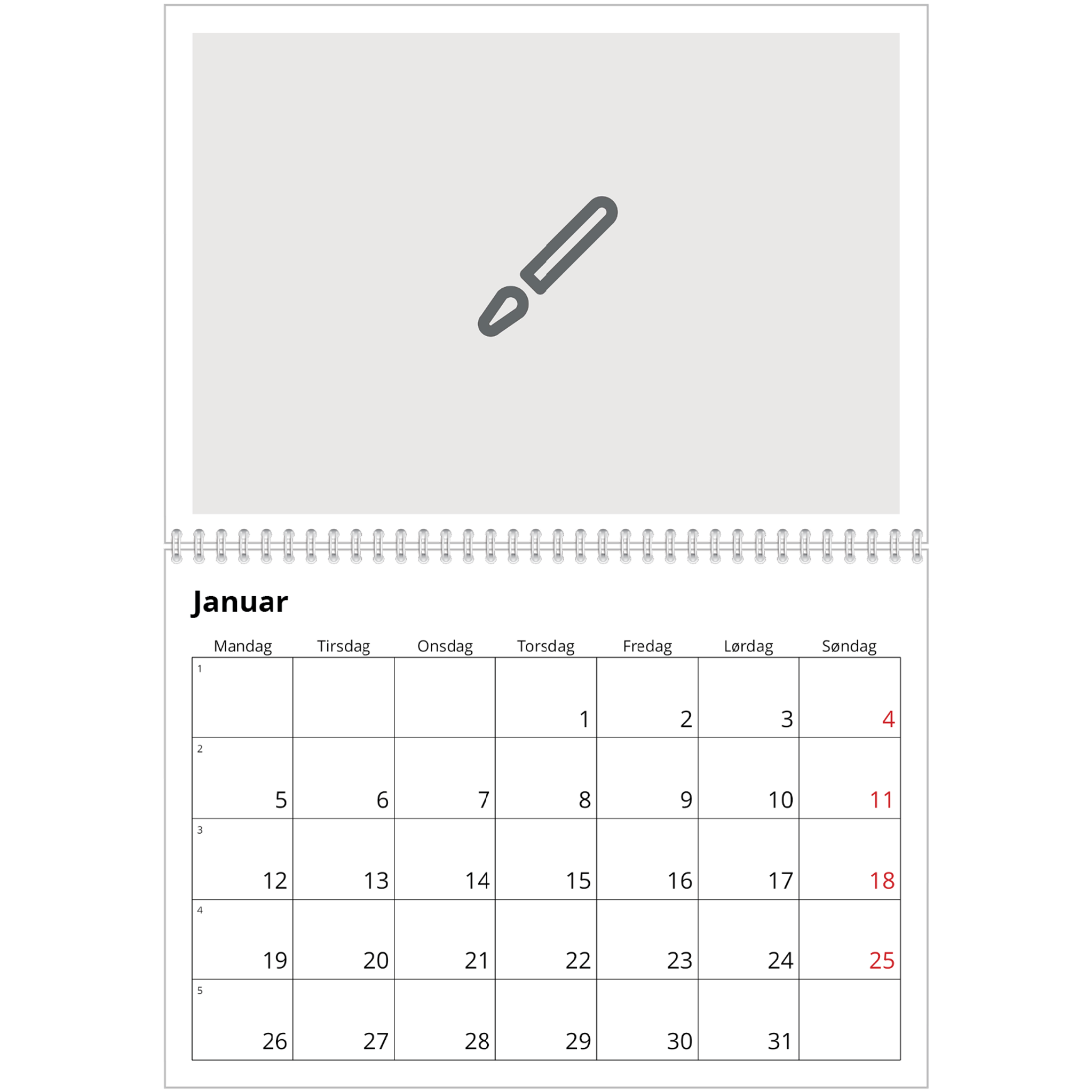 Fotokalender A3 » Månedskalender med bilder | FotoKnudsen