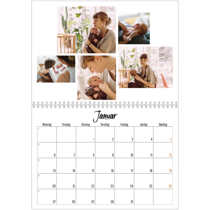 Månedskalender med bilder » A4 kalendere » Fotoknudsen