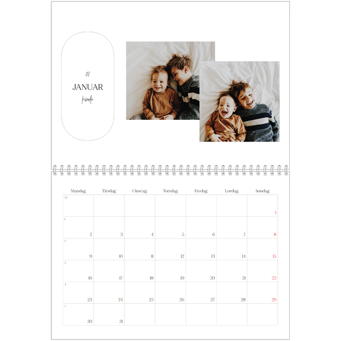 Fotokalender A4 » Månedskalender med bilder | Fotoknudsen