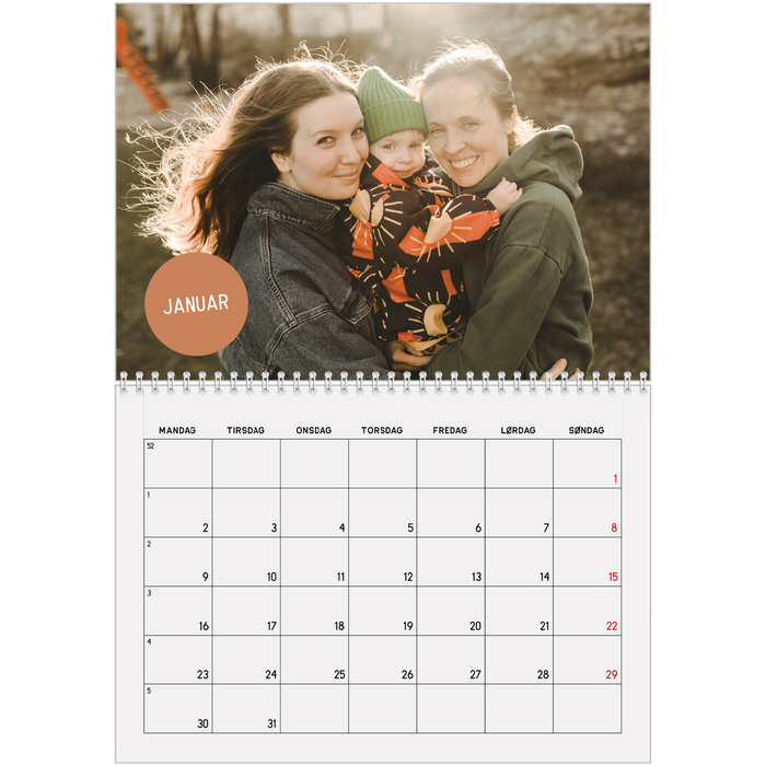 Fotokalender A4 » Månedskalender med bilder | Fotoknudsen