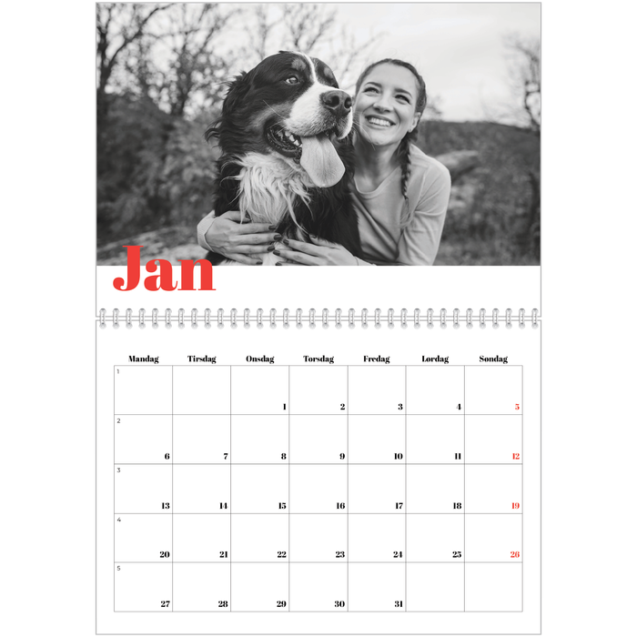 Fotokalendere i forskjellige størrelser » Kalender 2026 | Fotoknudsen